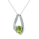 Peridot Loop Pendant Necklace in 10K White Gold - 11XQXA