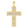 Diamond2Deal 10K Two-tone Gold Jesus Last Supper INRI Cross Pendant for ...