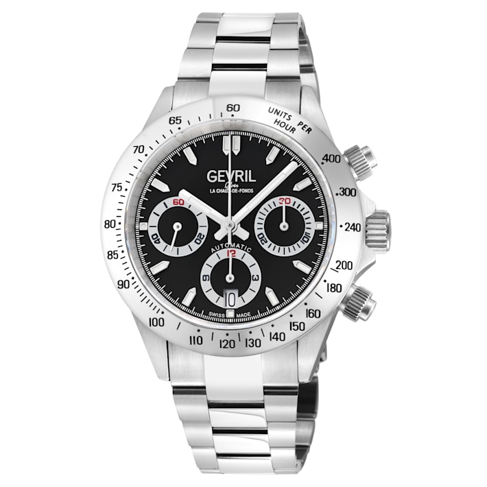 Gevril 44607 Men's New Amsterdam Swiss Automatic Chronograph Watch - 19CZTA