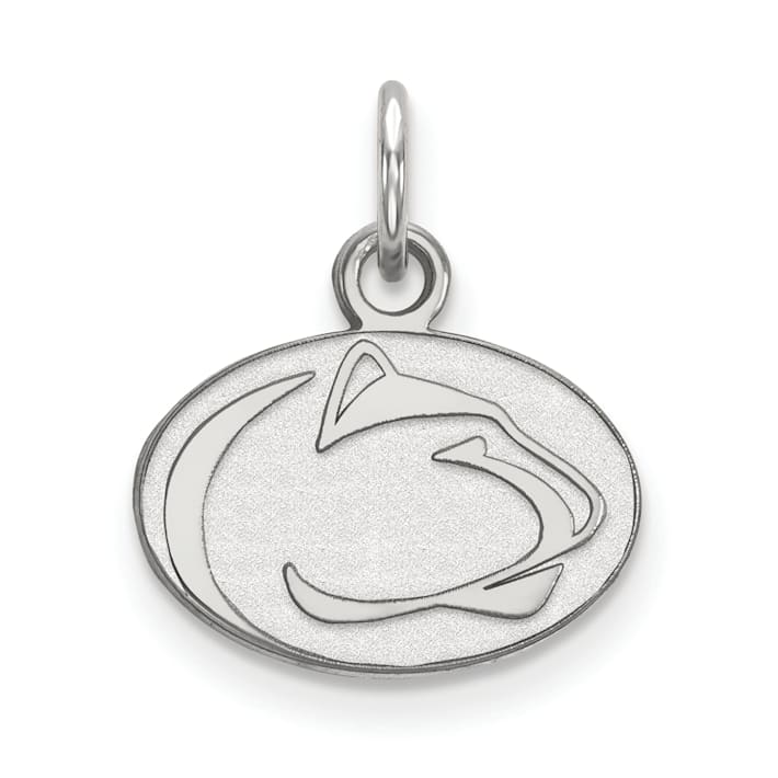 Rhodium Over Sterling Silver LogoArt Penn State University Extra Small ...