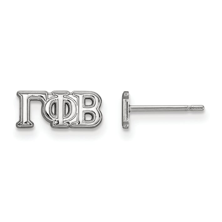 Rhodium Over Sterling Silver LogoArt Extra Small Post Earrings - 18QM5M