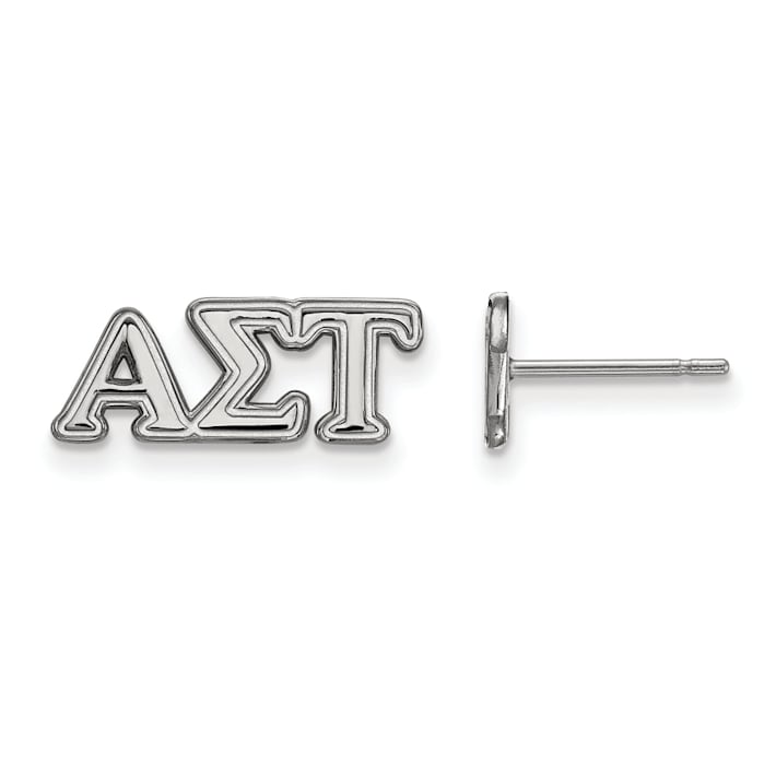 Rhodium Over Sterling Silver LogoArt Extra Small Post Earrings - 18QM5D
