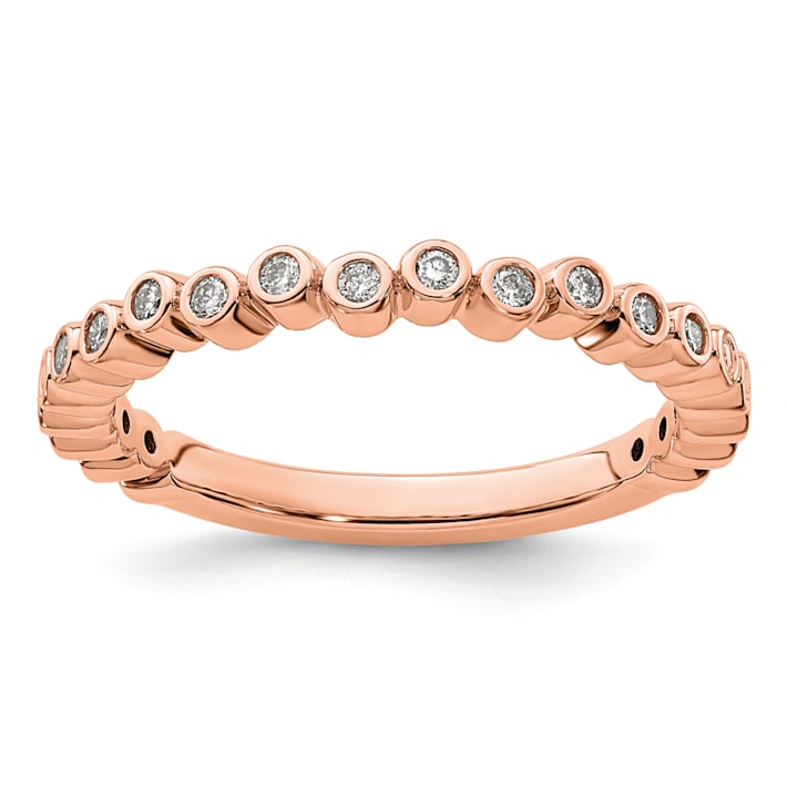14K Rose Gold Stackable Expressions Diamond Ring 0.11ctw - 15DVYC