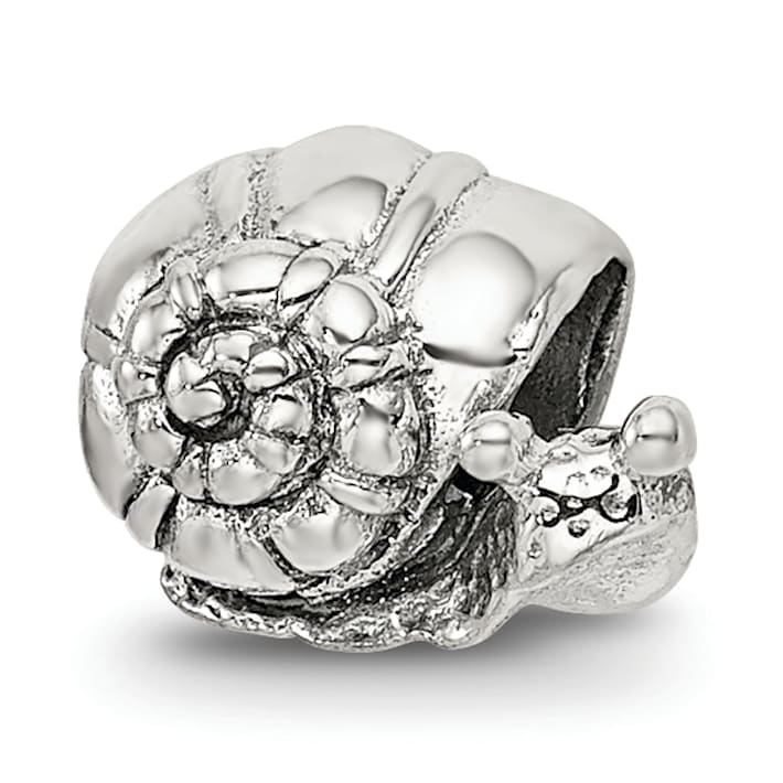 Sterling Silver Snail Bead - 1DZ35A