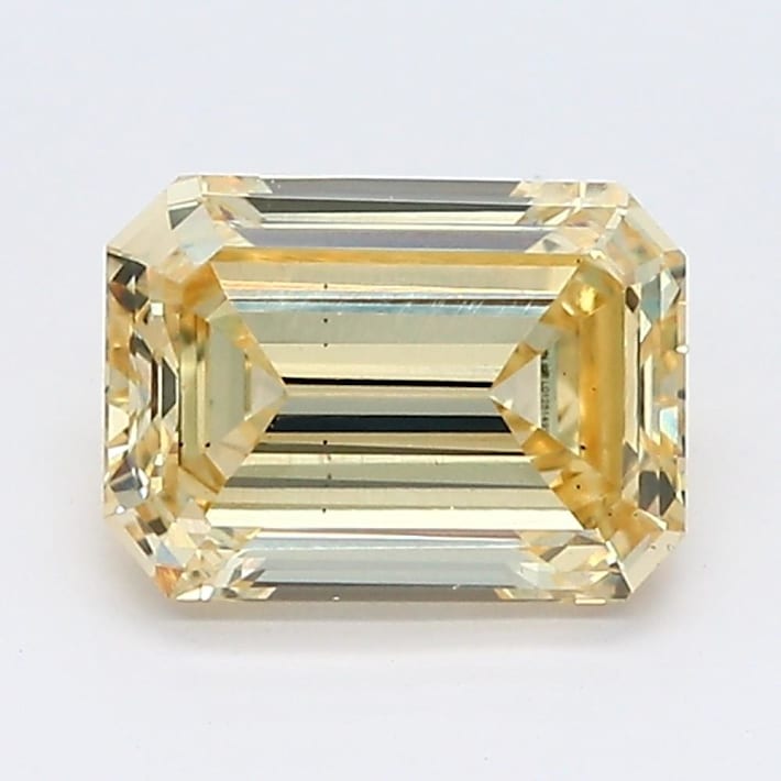 1.24ct Yellow Emerald Cut Lab-Grown Diamond VS2 Clarity IGI Certified - 12GGMA