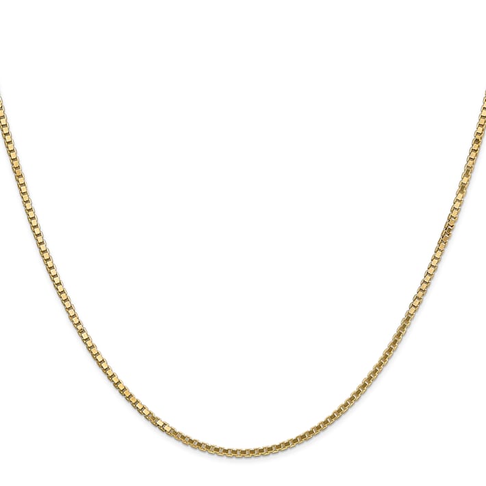 14k Yellow Gold 1.5mm Box Chain 18" - VG049B