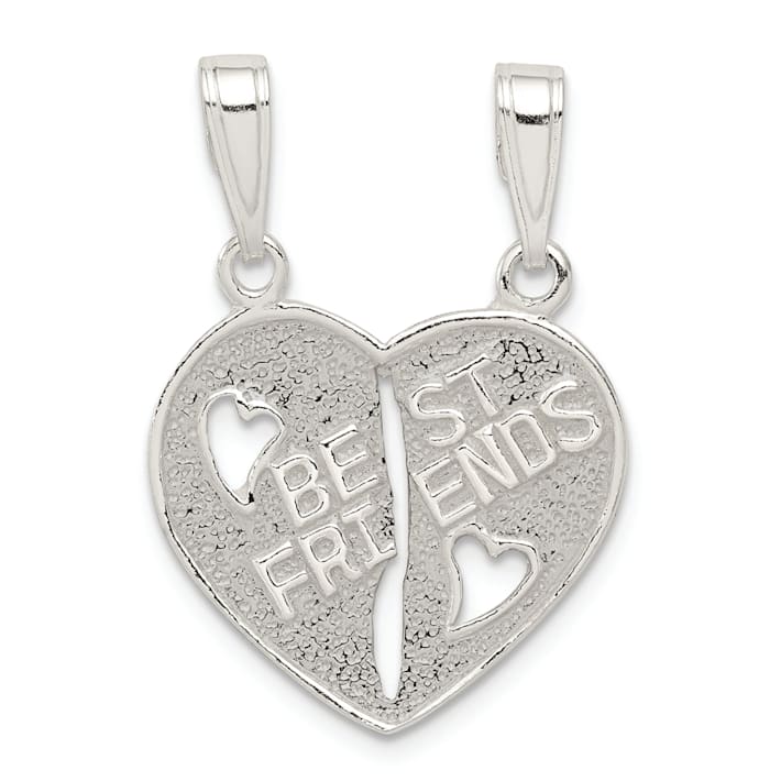 Sterling Silver Best Friends Break apart Heart - 151X0A