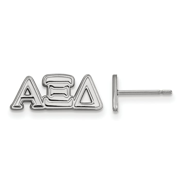 Rhodium Over Sterling Silver LogoArt Extra Small Post Earrings - 18QM5G