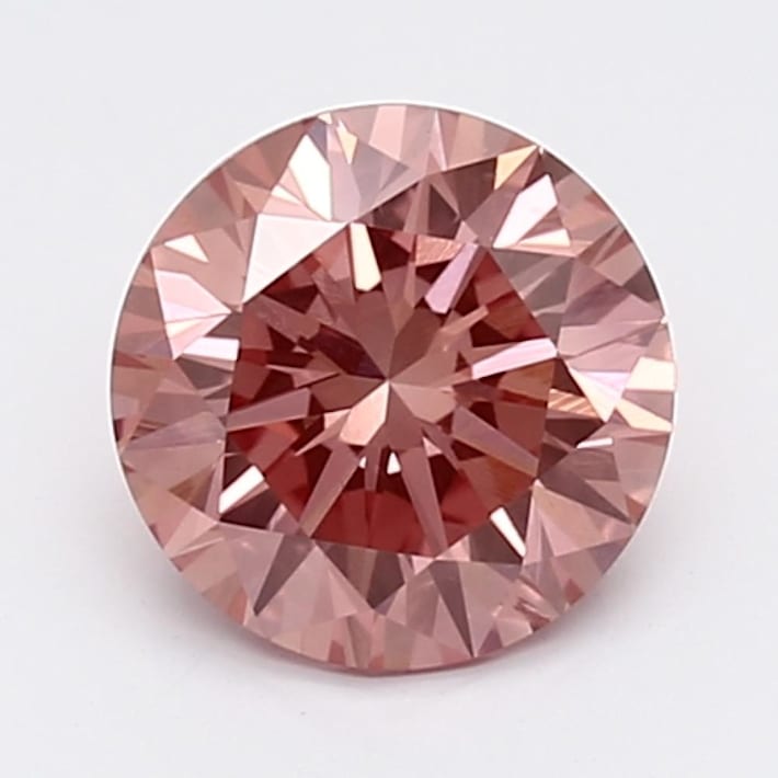 1.20ct Deep Pink Round Lab-Grown Diamond SI1 Clarity IGI Certified - 12V1RA
