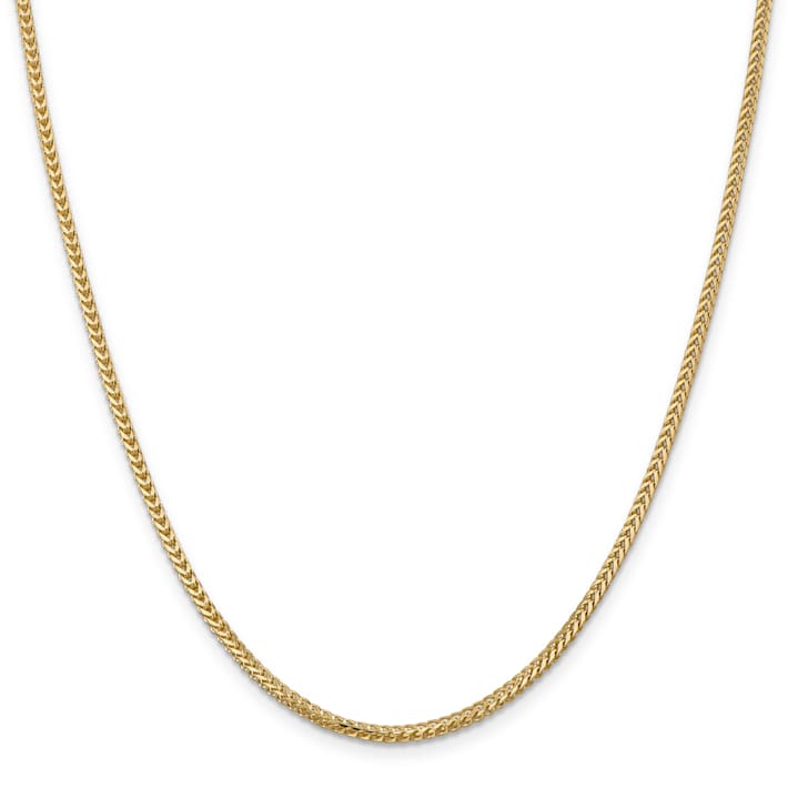 14K Yellow Gold 2mm Franco Chain Necklace - 1DQXMF