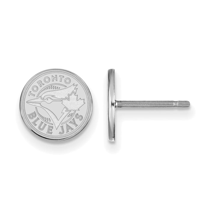 Rhodium Over Sterling Silver MLB LogoArt Toronto Blue Jays Post ...