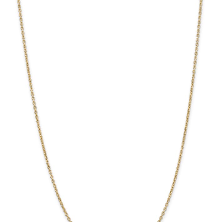 14K Yellow Gold 2mm Round Open Link Cable Chain - 11B1FA