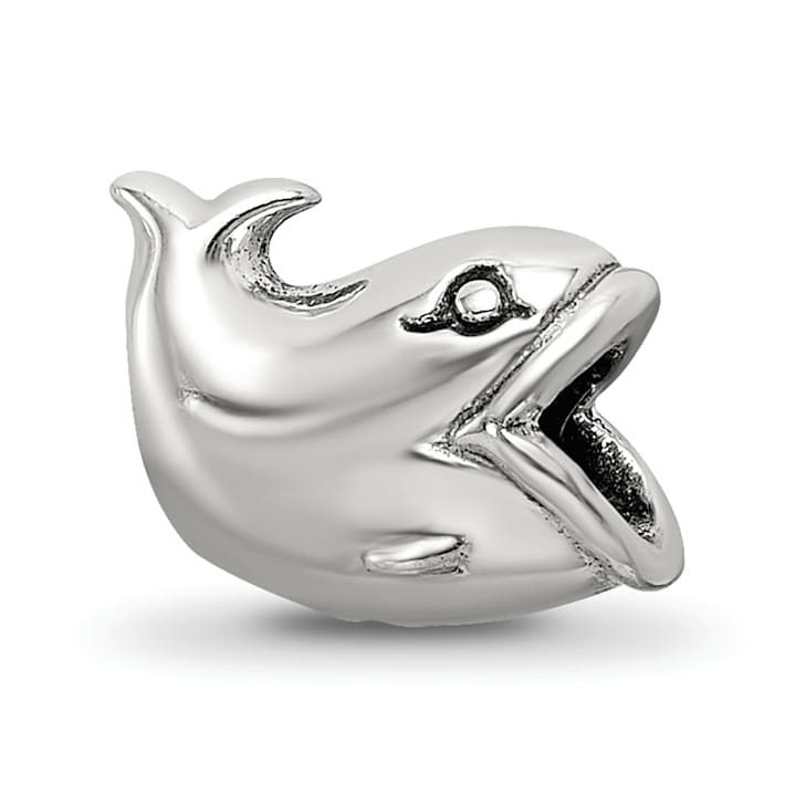 Sterling Silver Whale Bead - 170VYA
