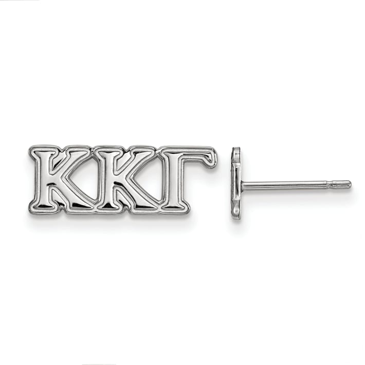 Rhodium Over Sterling Silver LogoArt Extra Small Post Earrings - 18QM5P