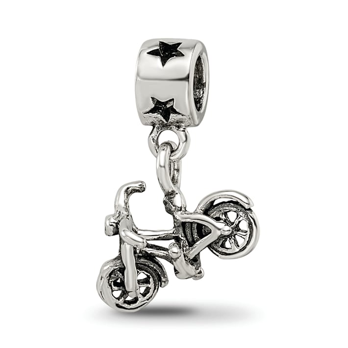Sterling Silver Bicycle Dangle Bead - 14SP5A