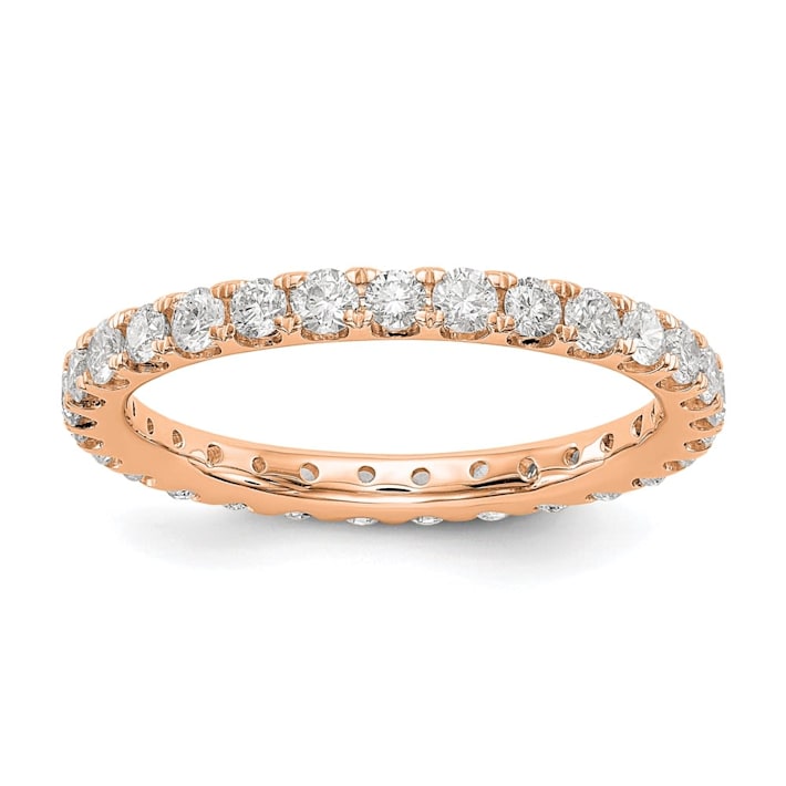 14K Rose Gold Lab Grown Diamond SI1/SI2, G H I, Eternity Band - 1DLD5C