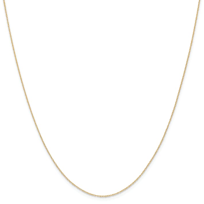 14k Yellow Gold 0.4mm Cable 13 Inch Chain - 18HCDA