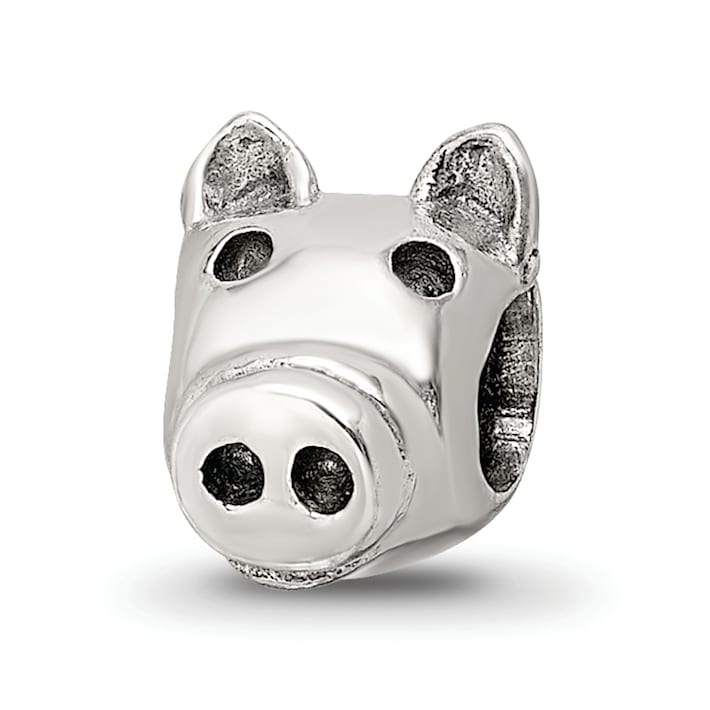 Sterling Silver Pig Bead - 1F221A