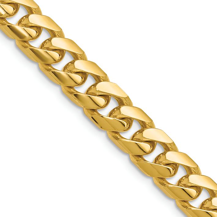 14k Yellow Gold 8mm Solid Miami Cuban 26 Inch Chain - 119RZD