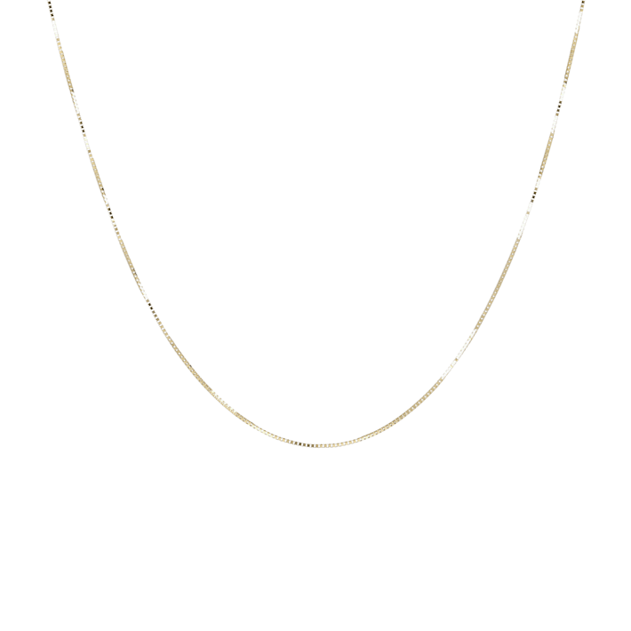 10K Yellow Gold Fine Box 16 Inch Chain Necklace - 15B8DB