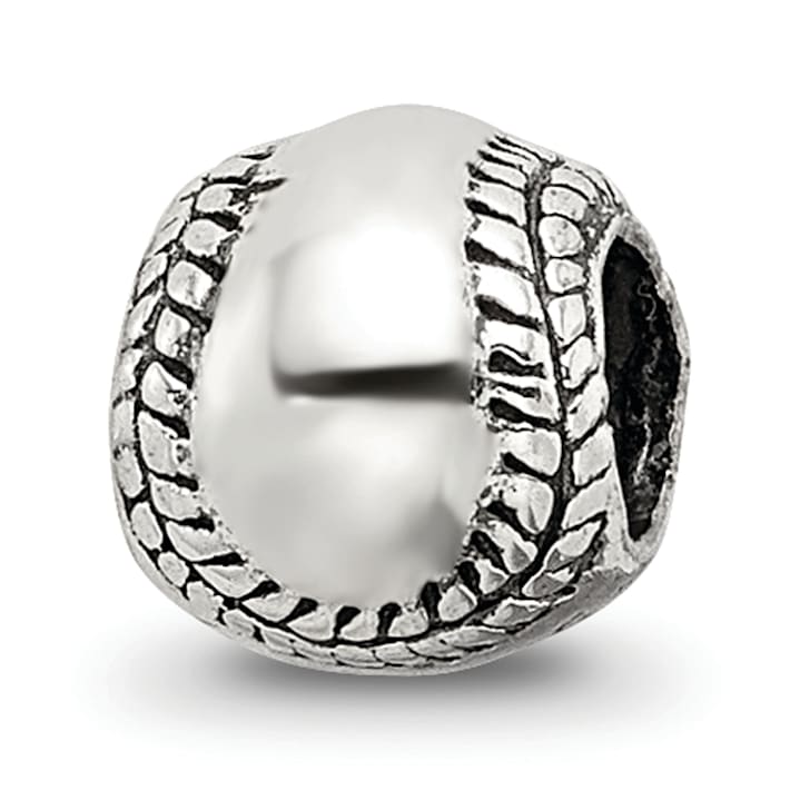 Sterling Silver Softball Bead - 12N87A