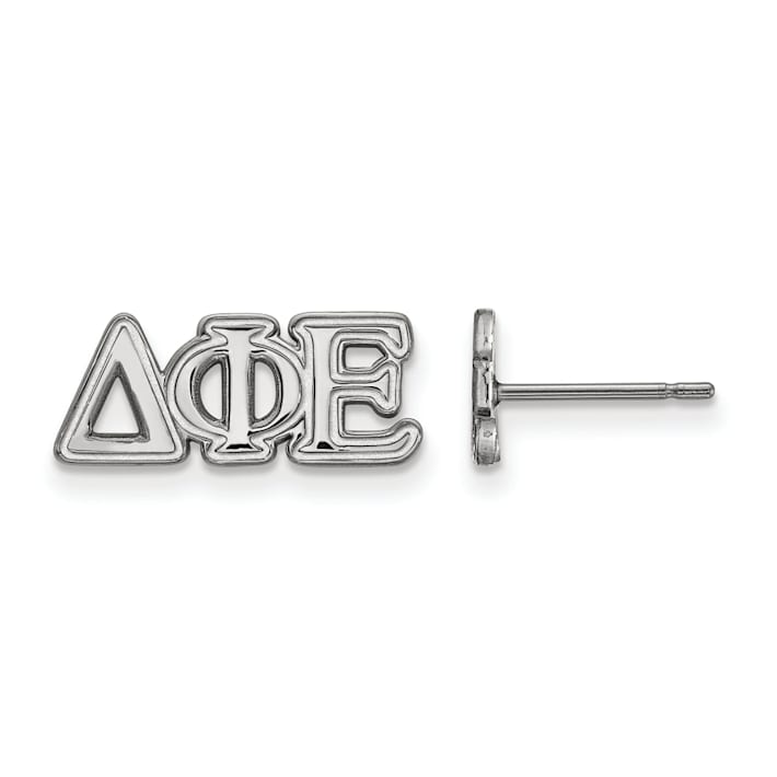Rhodium Over Sterling Silver LogoArt Extra Small Post Earrings - 18QM5K