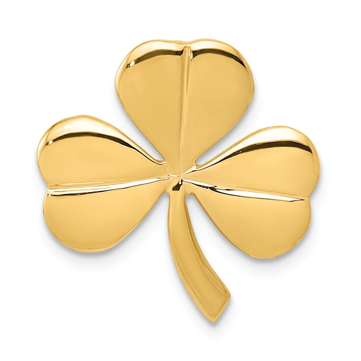 14k Yellow Gold Shamrock Chain Slide - 15022A