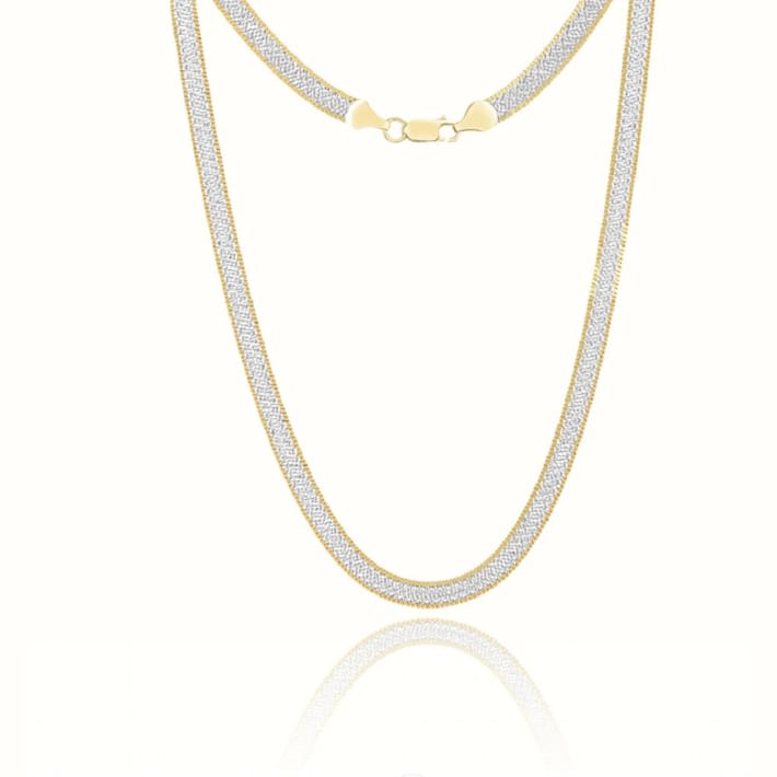 The Two Tone Herringbone Chain - 130QLA