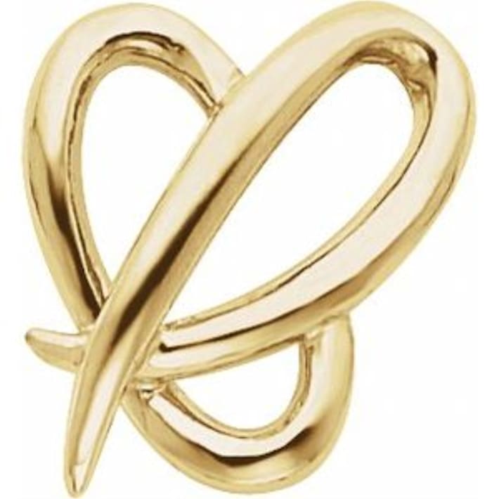Diamond2Deal 14K Yellow Gold Heart Slide Pendant for Women (L- 26 mm, W ... Diamond2Deal 14K Yellow Gold Heart Slide Pendant for Women (L- 26 mm, W ...