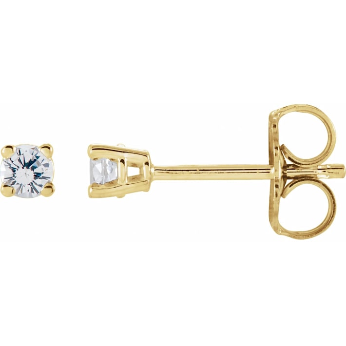 Diamond2Deal 14K Yellow Gold 4 mm Lab-Grown Moissanite Stud Earrings ... Diamond2Deal 14K Yellow Gold 4 mm Lab-Grown Moissanite Stud Earrings ...