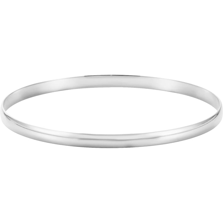 Diamond2Deal 14K White Gold 4 mm Half Round Bangle 7 1/2" Bracelet for ...
