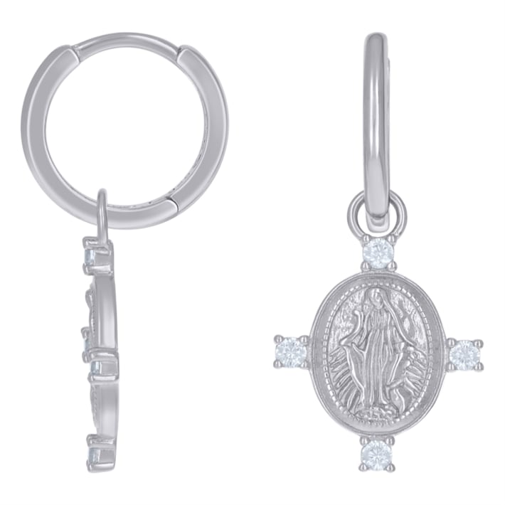 Diamond2Deal 925 Sterling Silver Cubic Zirconia Virgin Marry Religious ...