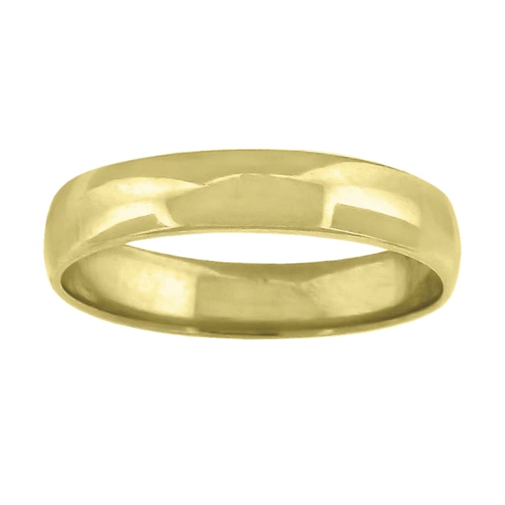 Diamond2Deal 14K Yellow Gold Dome Polished Regular-Fit 4mm Wedding ... Diamond2Deal 14K Yellow Gold Dome Polished Regular-Fit 4mm Wedding ...