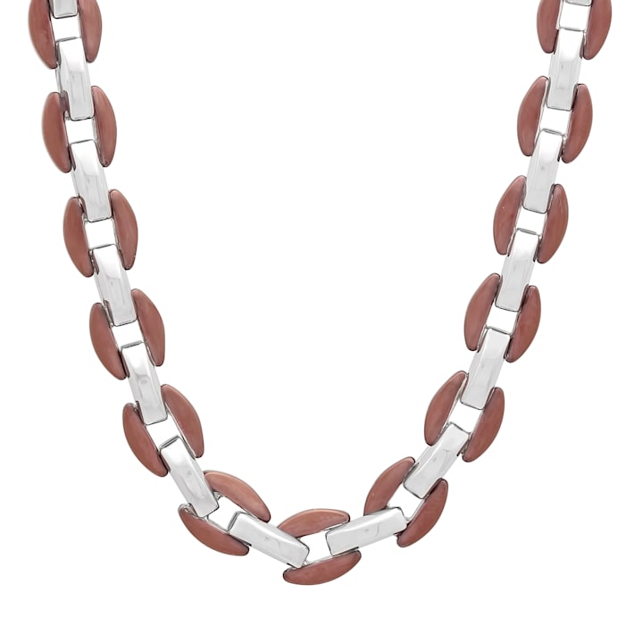 Stainless Steel Brown Ion Plated Chain Neclace - 11PHMA