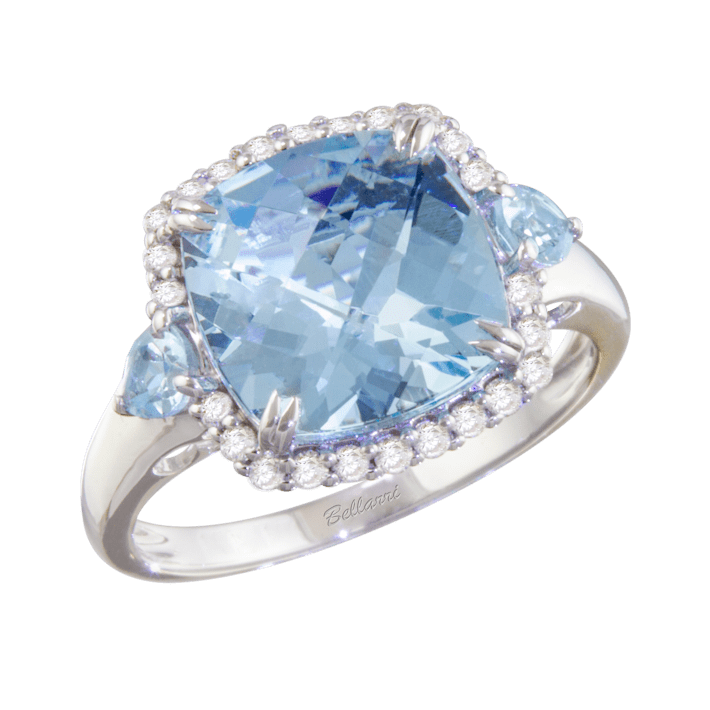 BELLARRI 14kt White Gold Aquamarine Ring from the Forever Young ...