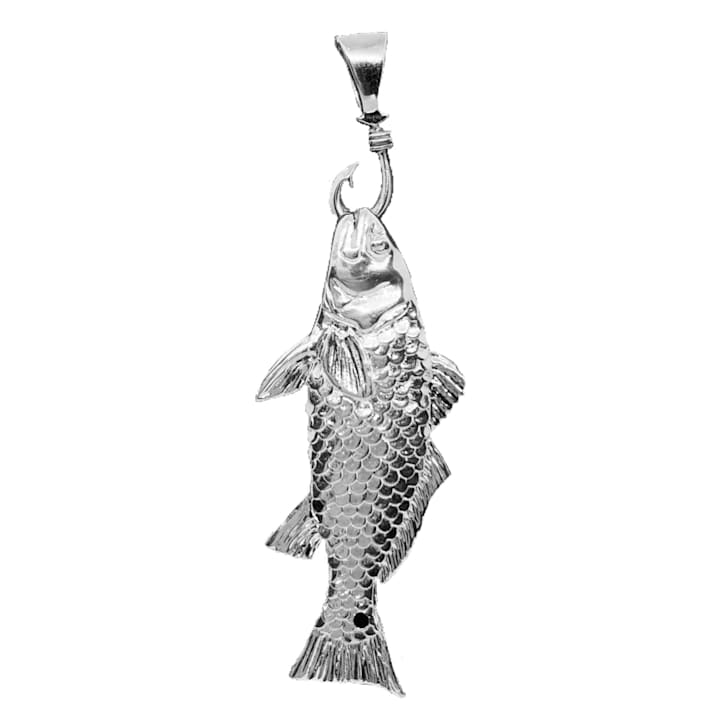 Sterling Silver Redfish Pendant. - 15201D