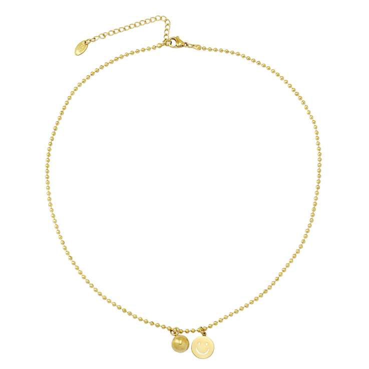 Sammy Smiley 18K Hypoallergenic Steel Necklace - 1BTV6A