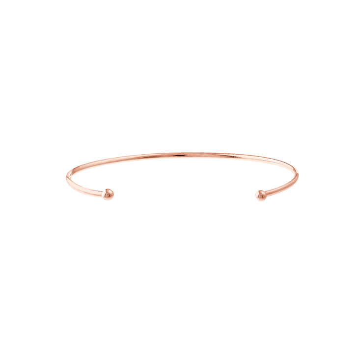 14K Solid Rose Gold Open Cuff Bracelet - 19Q3RB