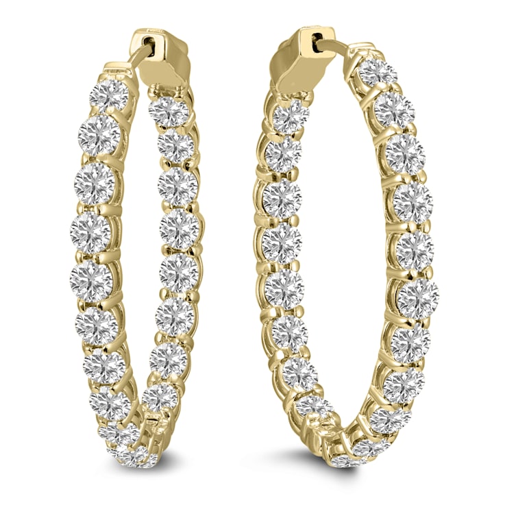 7 carat diamond hoop earrings store