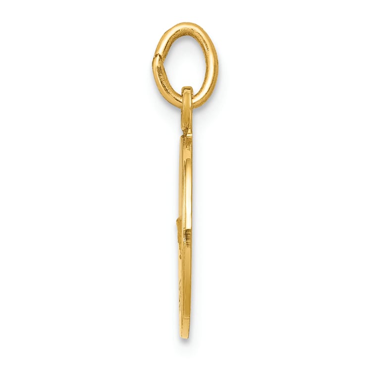 14k Yellow Gold Satin Confirmation Charm - 15FW9A