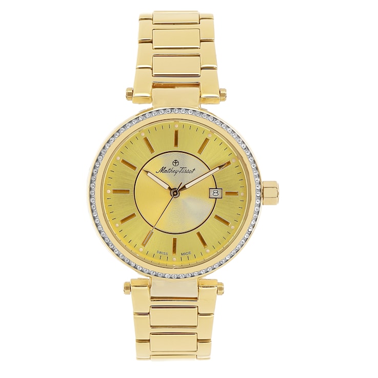 Mathey Tissot Women's Classic Yellow Dial Yellow Stainless Steel Watch ...