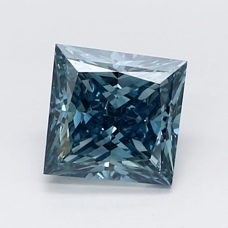 1.31ct Intense Blue Princess Cut Lab-Grown Diamond SI1 Clarity IGI ...