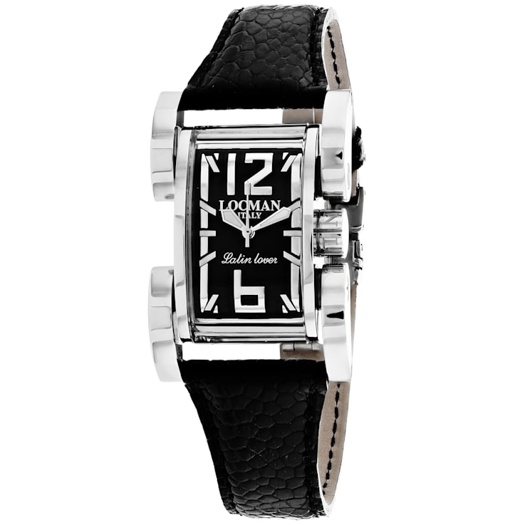 Locman Women's Latin Lover Black Leather Strap Watch - 14WT4A