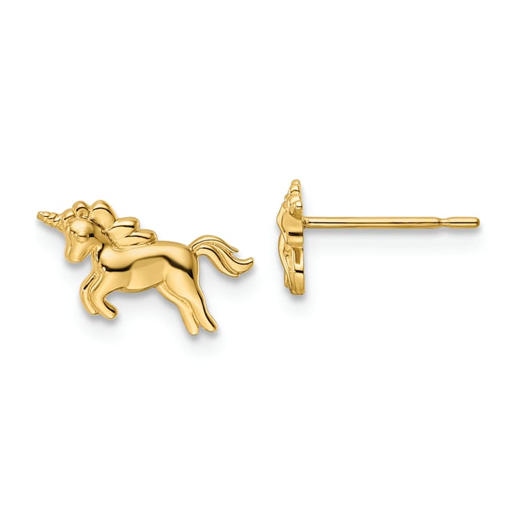14kt gold unicorn earrings store