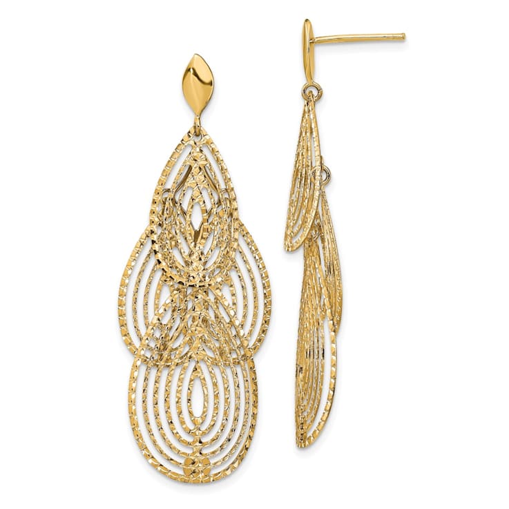 14k yellow gold dangle earrings store