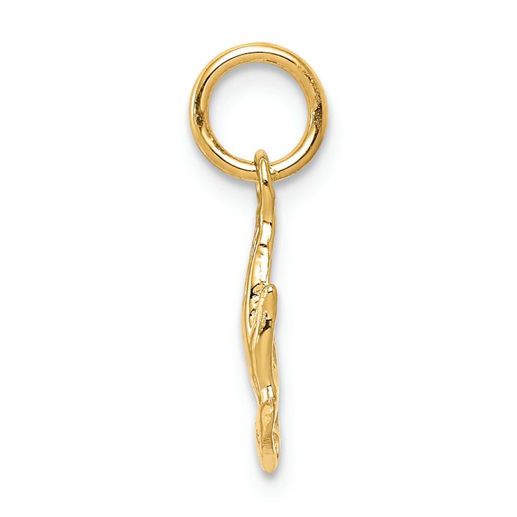 14k Yellow Gold Praying Hands Charm - 11NDXA