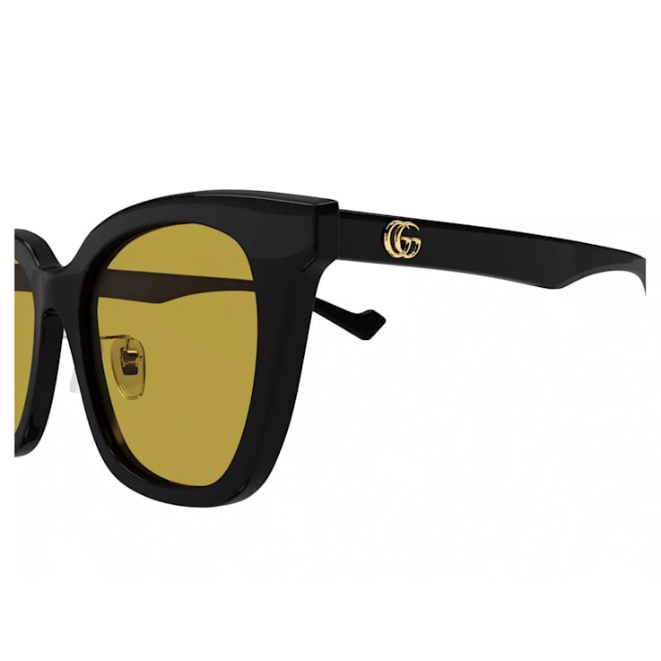 Gucci Black Frame / Yellow Lens Sunglasses - 16CZKA Gucci Black Frame / Yellow Lens Sunglasses - 16CZKA
