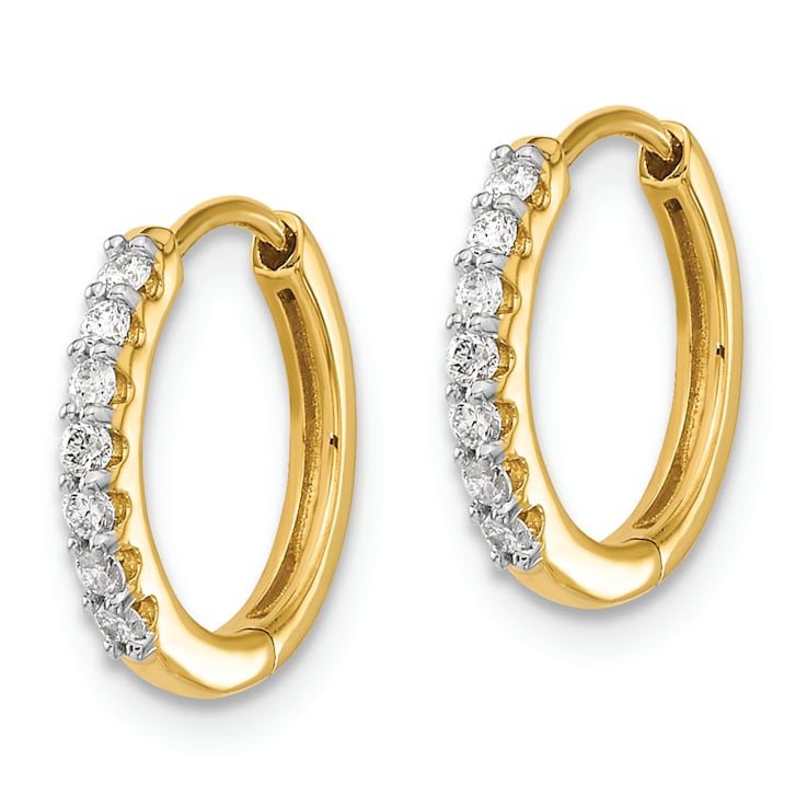 Diamond hinged hoop earrings store