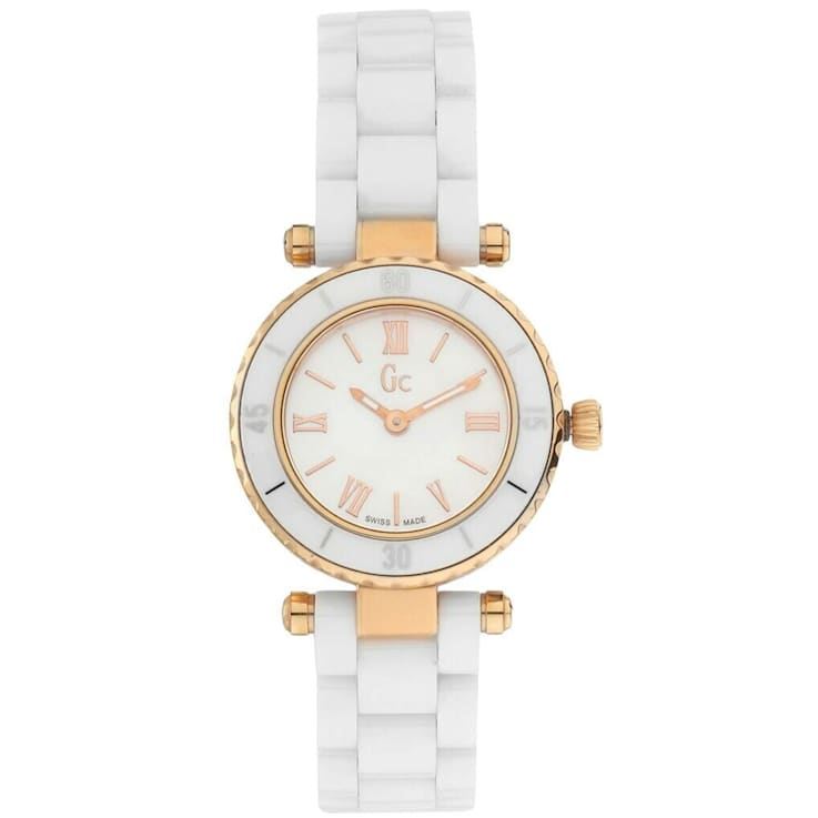 Guess Women's Classic White Ceramic Watch - 15X1WA