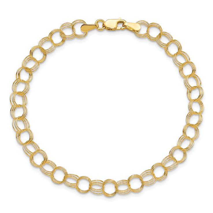Gold charm bracelet 10k store